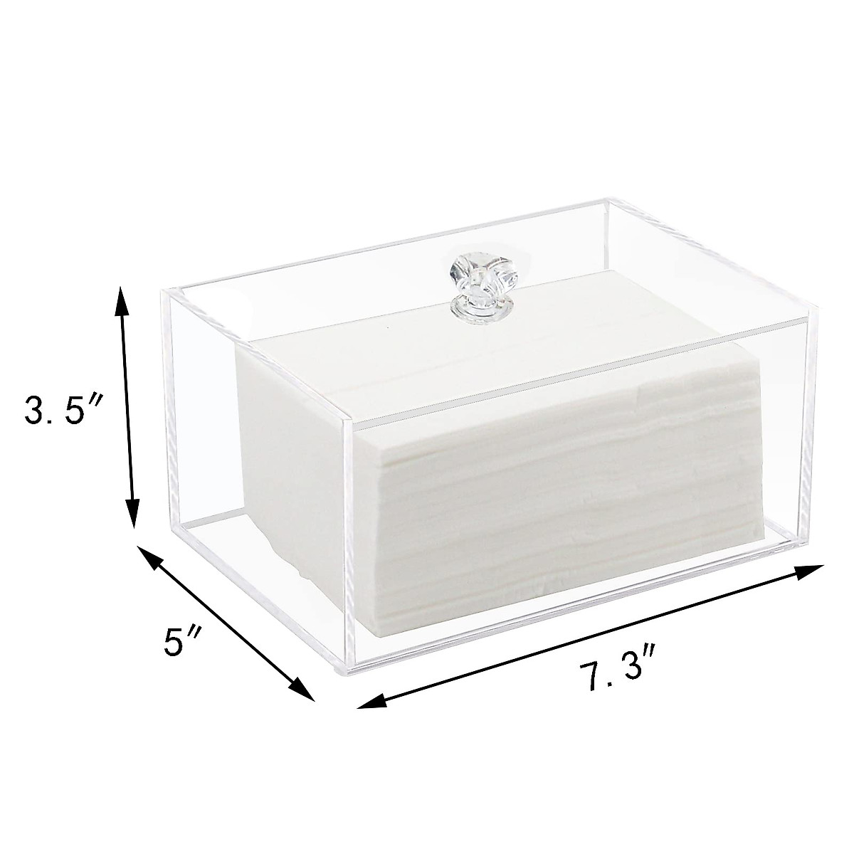 Weiai Acrylic Dryer Sheet Holder, Clear Dryer Sheets Box Container for Laundry Dispenser Storage