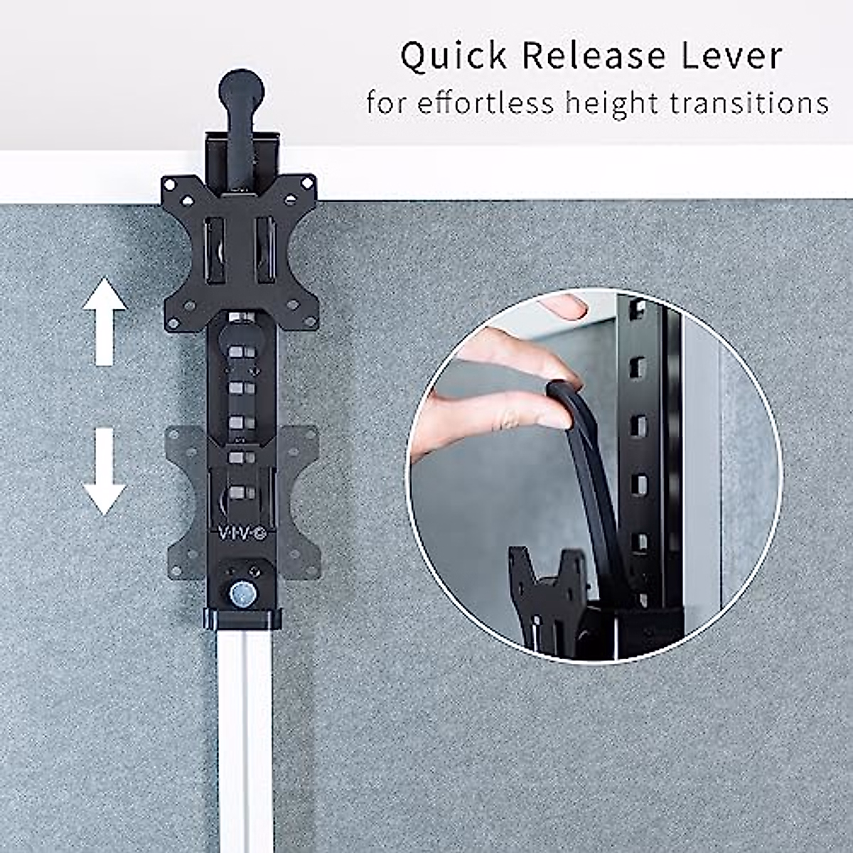 VIVO Black Office Cubicle Bracket VESA Monitor Mount Stand Hanger ...