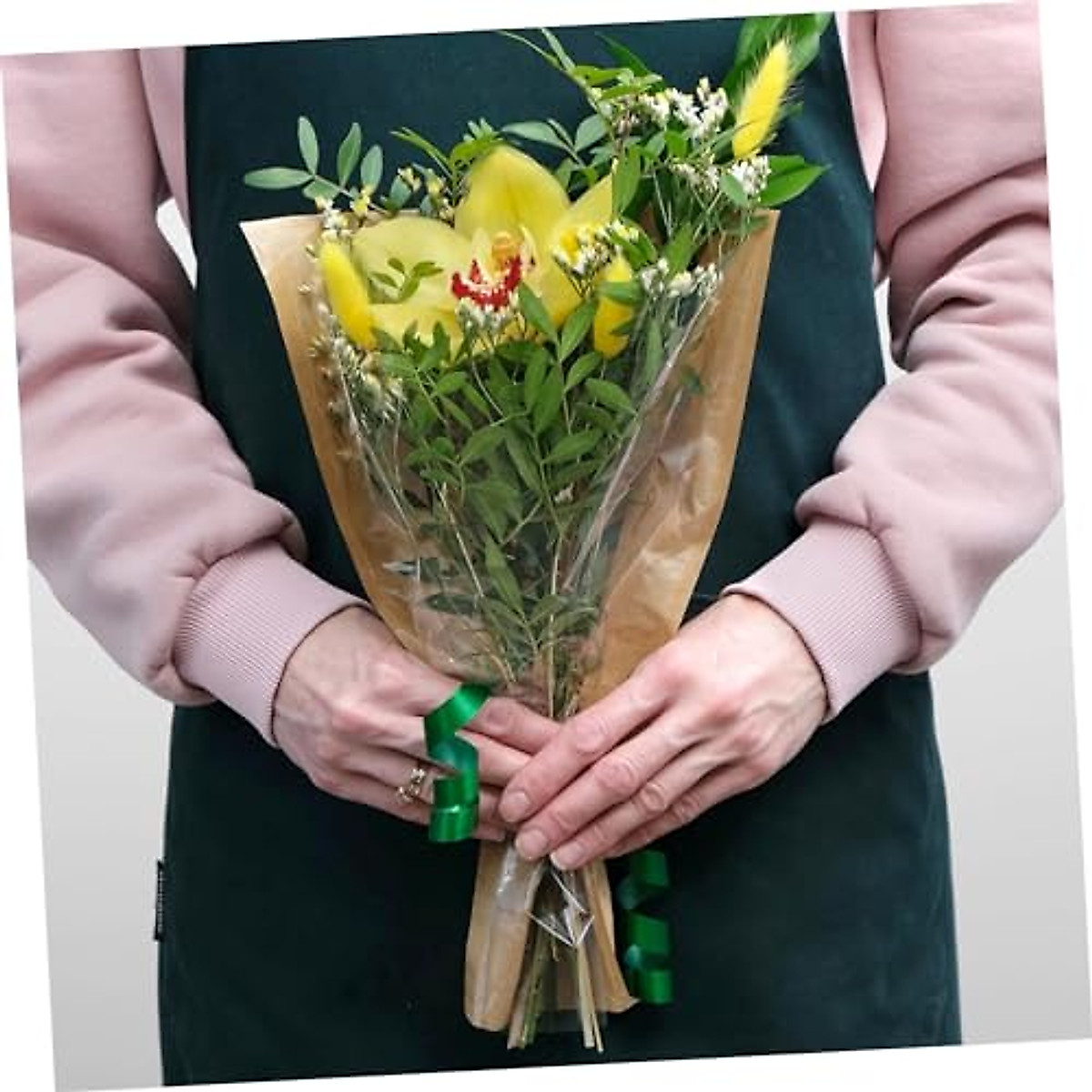 EXCEART 150 Pcs Packing Bag Single Flower Wrapping Bags Florist Wrapping Bag Bouquets Wrap Bags Floral Bouquet Gift Packaging Flower Arrangement Bag Wedding Vintage Paper Birthday Present