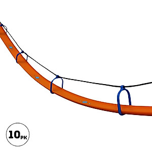 Suspension Bridge Kit Compatible with Hot Wheels Racetracks | 10 Bridge Supports, Rope, and Wall Connectors Included | Made in USA (Blue 1-Lane Kit)