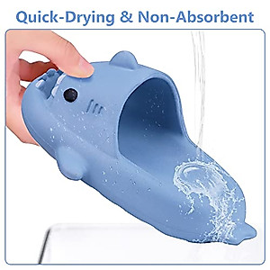 LAKIGE Kids Shark Cloud Slides | Toddler Boys Girls Shower Slippers | Boys Girls Cute Cartoon Fish Flip Flops | Beach Pool Home Sandals | Quick Dry Non-Slip