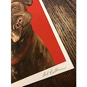 Chocolate Lab Art Print - Chocolate Labrador Decor - Gifts for Chocolate Lab Lovers - Cute Labrador Print - Chocolate Lab Home Decor