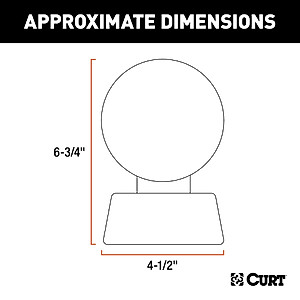 CURT 53204 Magnetic Trailer Lights for Dinghy Towing, 4-Pin Flat Plug, Stop Tail Turn, Storage Case