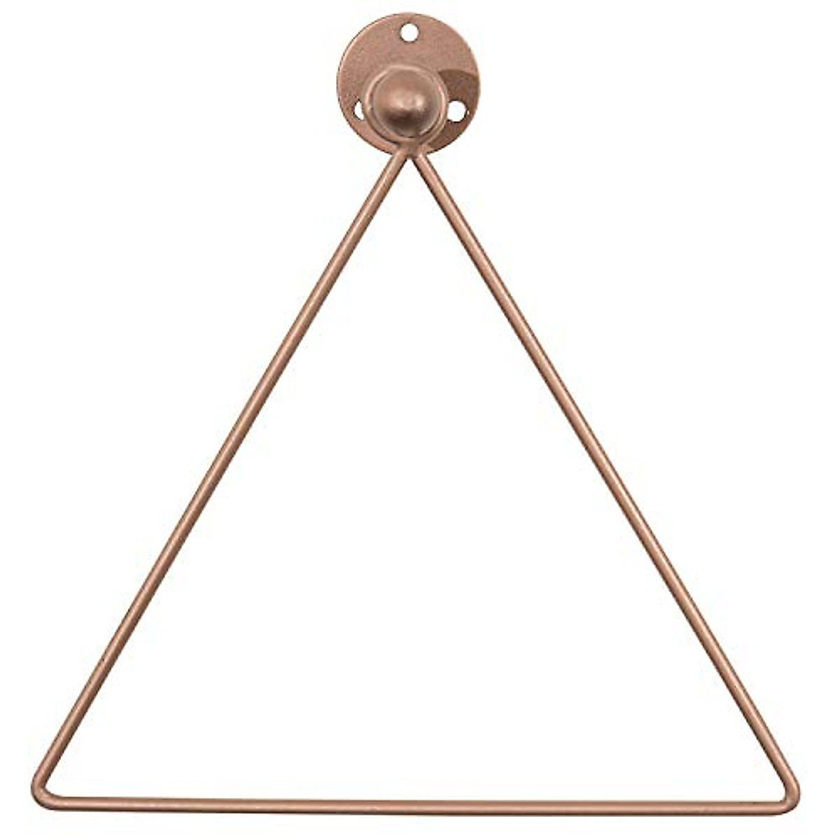 MyGift Modern Metal Triangle Towel Ring | Wall-Mounted Copper-Tone Bathroom & Kitchen Hand Towel Holder