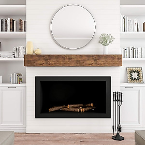 Lavish Home 5-Piece Fireplace Tools Set - Essential Heavy-Duty Accessories for Fireplaces - Includes Tongs, Shovel, Broom, Poker, and Stand