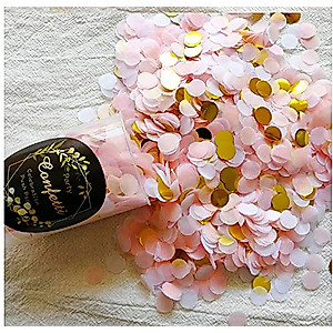 Jucoan 30 Pack Cake Pop Shooter, Round Plastic Jelly Ice Cream Push-up Containers with Lids Base and Stick for Dessert, Confetti Push Pop Shooters for Wedding