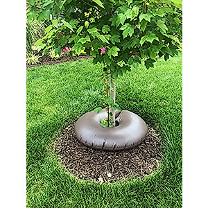 Garden Armor New Easy Fill Cap 15 Gallon Slow-Release Tree Watering Ring - Slow Release Watering Ring - Tree Irrigation - Plant Irrigation - Garden Irrigation - Watering Donut