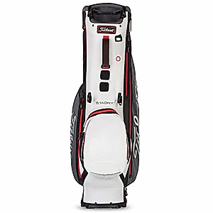 Titleist - Players 4 Plus StaDry Golf Bag - Charcoal/White/Red