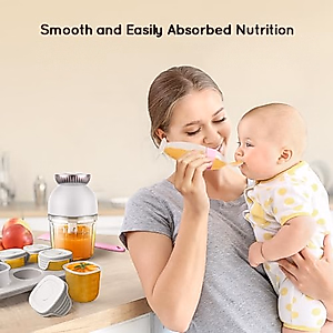 X-Bosak Baby Food Maker, 13 In 1 Baby Food Processor for Fruit Vegetable Meat, 600ML Baby Food Blender with 8 Blades, Baby Shower Gifts Set (White)