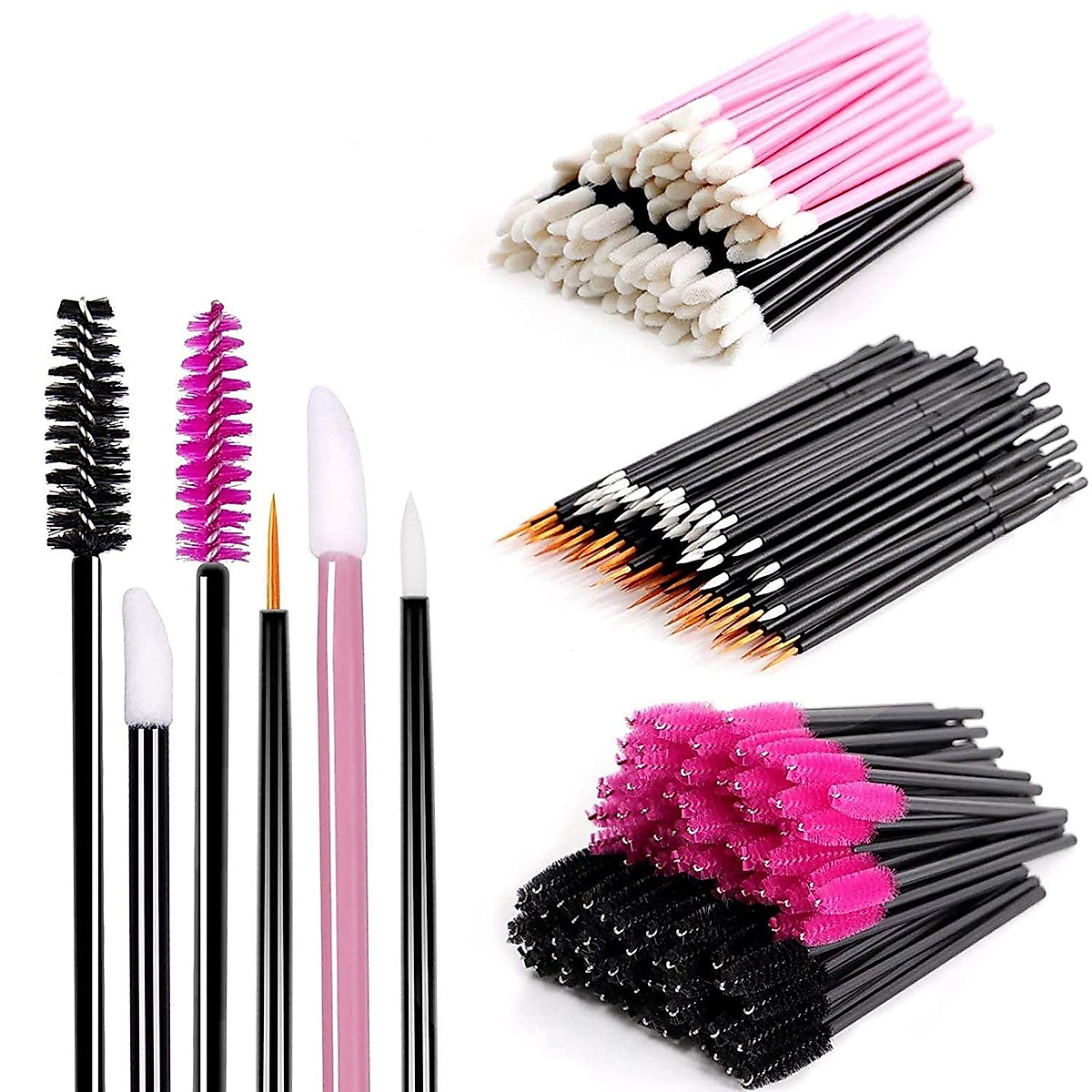 Disposable Mascara Wands Makeup Applicators - Mascara Brushes Lipstick Applicators Eyeliner Brushes BTArtbox 300PCS Makeup Applicators Brushes Tools Kit