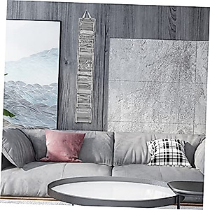 COHEALI Roll Vinyl Roll Wall Mount Organizer Wall Mount Clothes Rack Portable Clothes Rack Vinyl Organizer Pouch Vinyl Rolls Storage Rack Wall Vinyl Roll Holder Oxford Cloth Grey Dog Gift