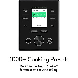 CHEF iQ Pressure Cooker with WiFi and Built-in Scale - Easy-to-Use 10-in-1 Multicooker with 1000+ Guided Recipes - Instant Meals for Foodies - 6 Quart - Family Size