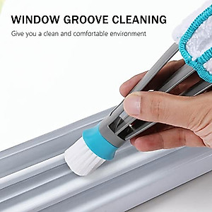 SetSail Blind Duster, Window Blind Cleaner Duster Brush with 4 Microfiber Sleeves Blind Cleaning Tools for Vertical Blinds Air Conditioner Jalousie Dust Ceiling Fans Car Vents Jalousie Dust Collector…