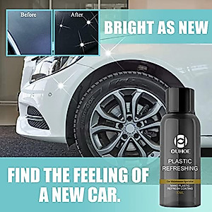 Plastic Revitalizing Coating Agent, 30/50ML Nano Plastic Refreshing Coating, Plastic Parts Refurbish Agent for Car, Plastic Parts Retreading Agent Automotive Interior Cleaning Agent (50ml-1pc)