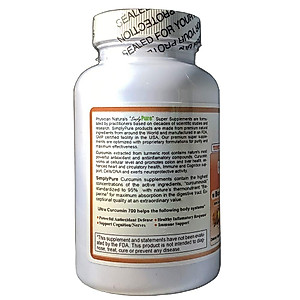 Physician Naturals Ultra CURCUMIN Time Release w Bioperine 700mg 120 Tabs MAX Absorption