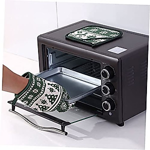 NOLITOY 4 Sets Gloves Set red Outfit red Pot Holders Silicone Pot Holder Oven mat Christmas Oven Mitts Kitchen Cushion Cloth Cooking Mitt Kitchen Microwave Mitt Baking Mitt Bread Dish Rack