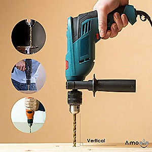 amoolo Drill Bit Set (60 pcs),4341 HSS Micro Drill Bits with Titanium for DIY Toys, Wood, Metal, Steel, Plastic, Aluminum Alloy 3/64",1/16",5/64"…