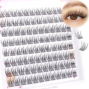Lash Clusters Wispy Individual Lash Extensions Natural Cluster Lashes 9-11MM 96pcs DIY Eyelash Extension C Curl Eyelash Clusters by Ruairie