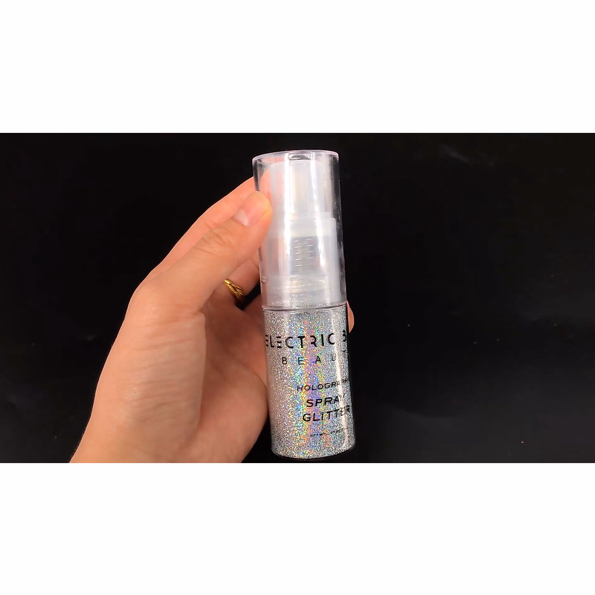 Holographic Silver - Shiny Glitter Spray, Body Glitter Spray, Hair Glitter Spray, Glitter Spray for Hair & Body Face Glitter, Eye Glitter, Body Glitter Rave Glitter Festival Accessories