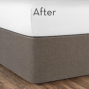 Standard Textile Circa Bed Wrap, Modern Bed Skirt Alternative with Bamboo Core, Graphite, King/Cal King