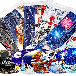 50 Pack Christmas Disposable Face Mask Individually Wrapped,3 Ply Print Holiday Mask stocking stuffer Gift