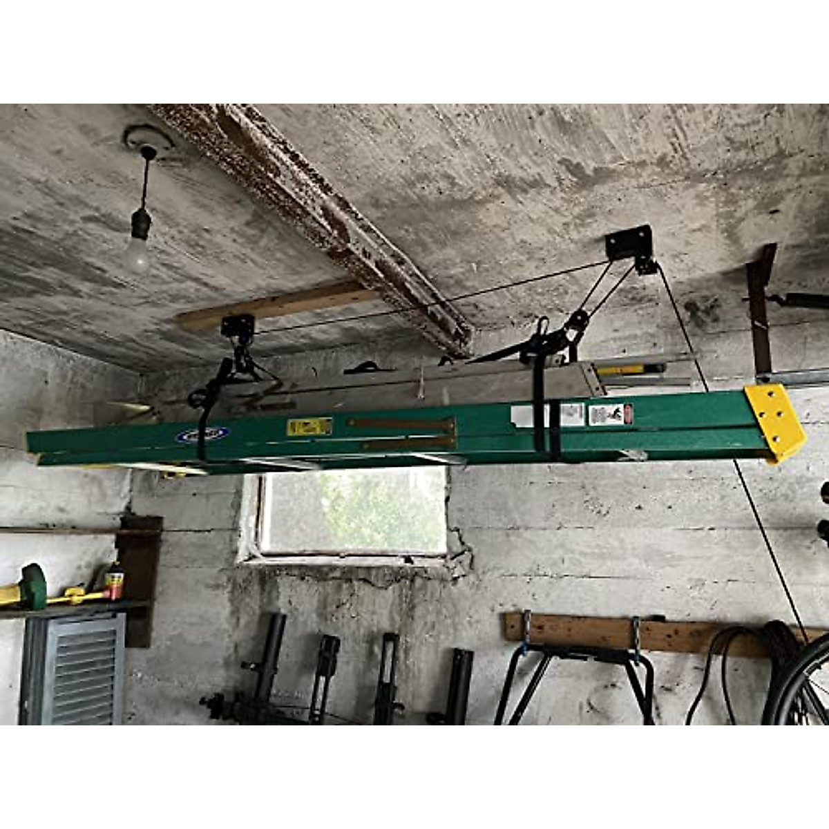 StoreYourBoard Ladder Ceiling Storage Hoist, Hi Lift Home and Garage Organizer Pulley Rack, Pro