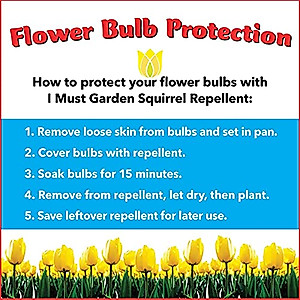 I Must Garden Squirrel Repellent: Protects Vehicles, Plants, Decking, & Furniture – Works on Chipmunks – 1 Gallon Ready to Use Refill