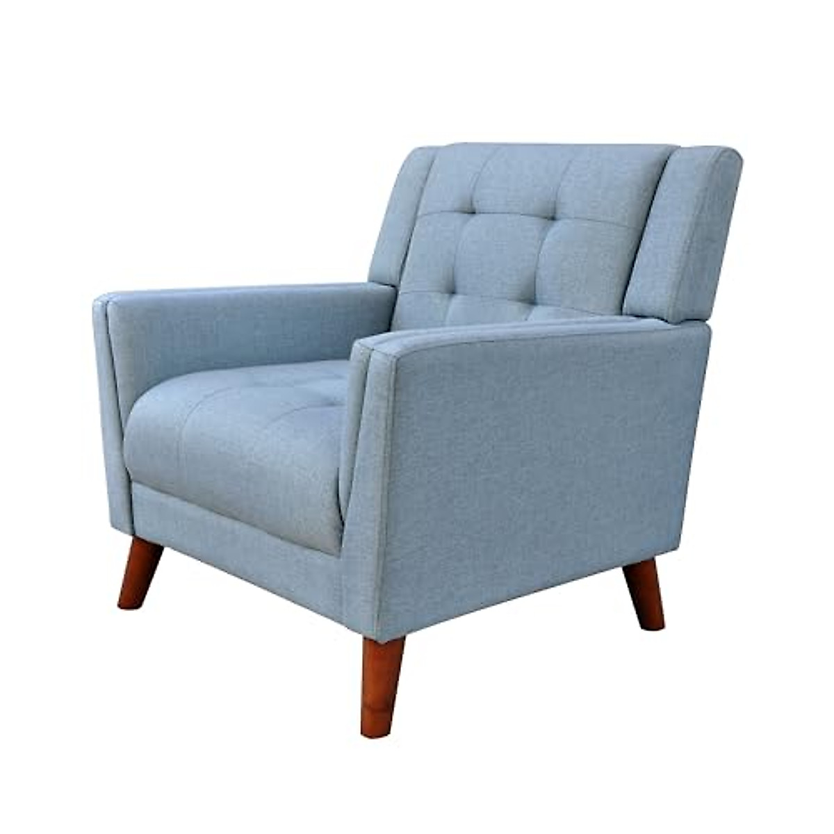 Christopher Knight Home Evelyn Mid Century Modern Fabric Arm Chair and Loveseat Set, Blue