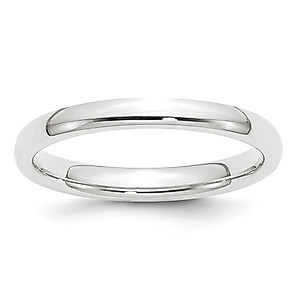 Sonia Jewels Size 6.5 Platinum 2.5mm Comfort-Fit Wedding Band