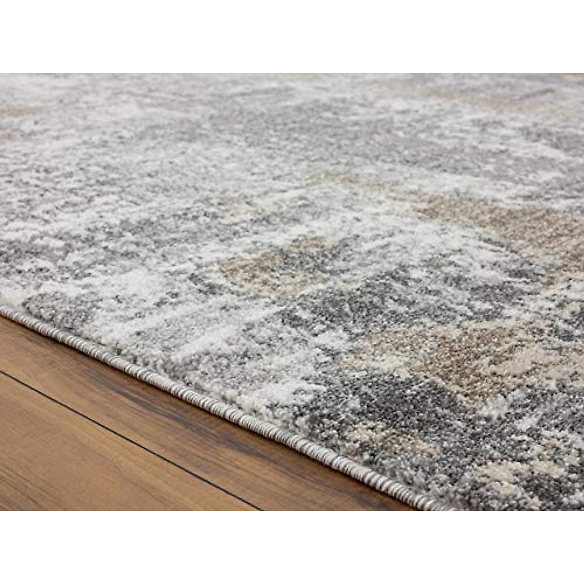 LUXE WEAVERS Euston Collection 7679 Grey 5x7 Abstract Area Rug