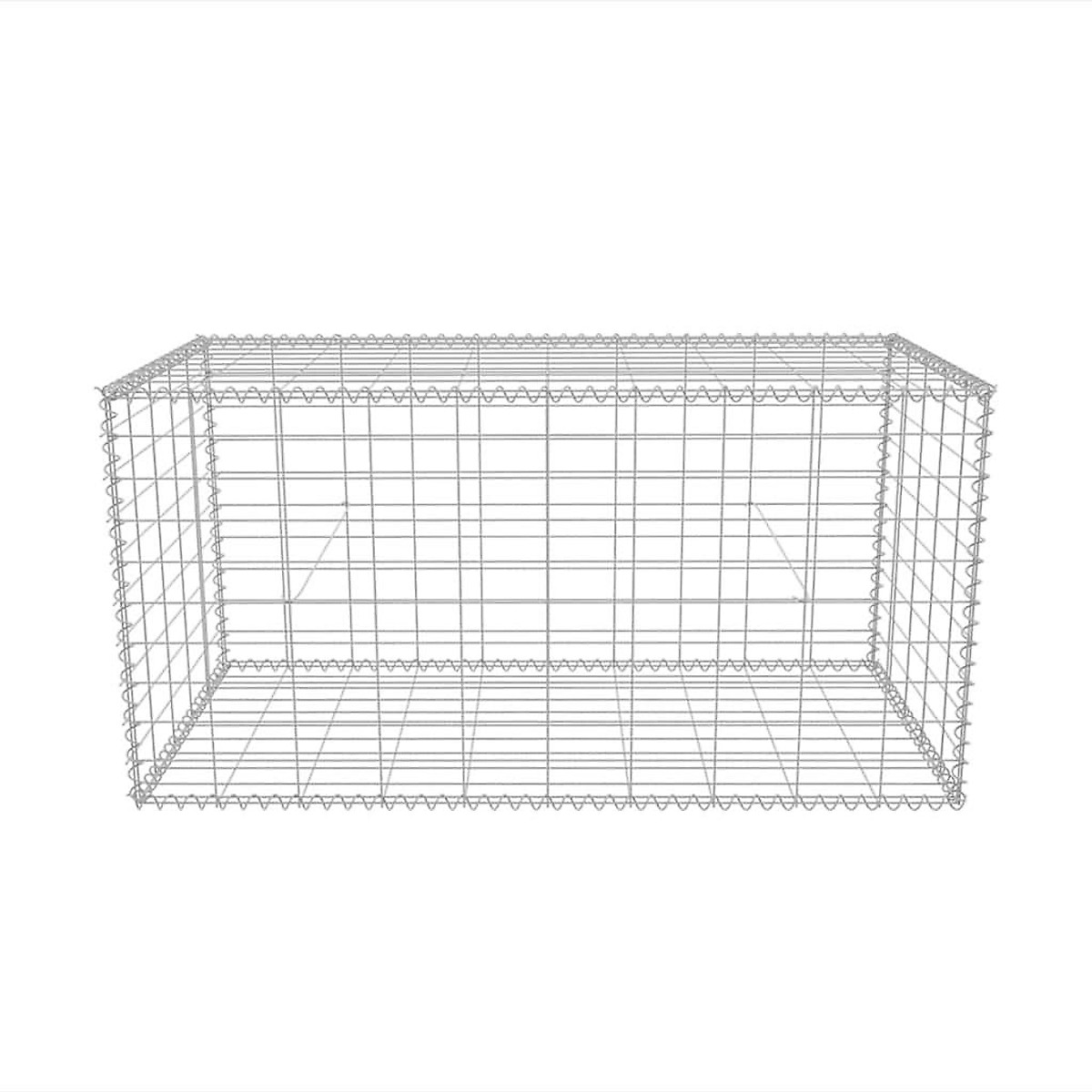 Gabion Basket,Garden Fence Border,Portable Fence,Privacy Fence,Fencing for Yard,Private Fence,Garden Fence for Dogs,for Deck,Patio,Backyard,Outdoor Pool,Porch,Galvanised Steel 39.4"x19.7"x19.7"