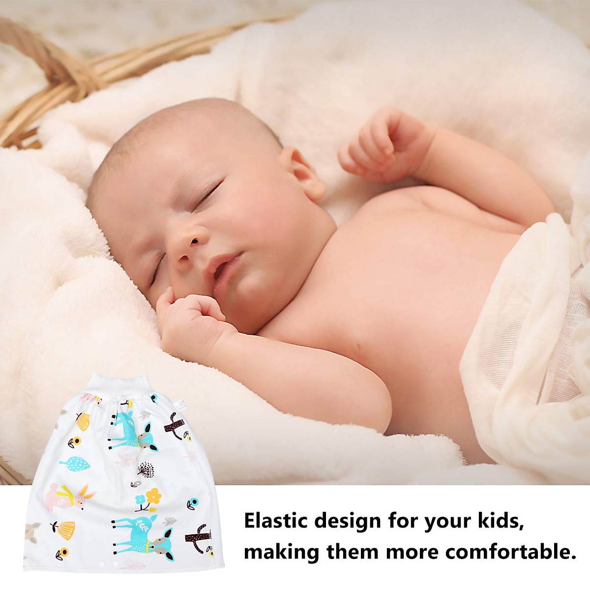 Potty Training Pants Cotton Baby Training Pants Cloth Diaper Skirts Sleeping Bed Clothes for Boy Girl Potty Training (Little Deer) Potty Training Underwear