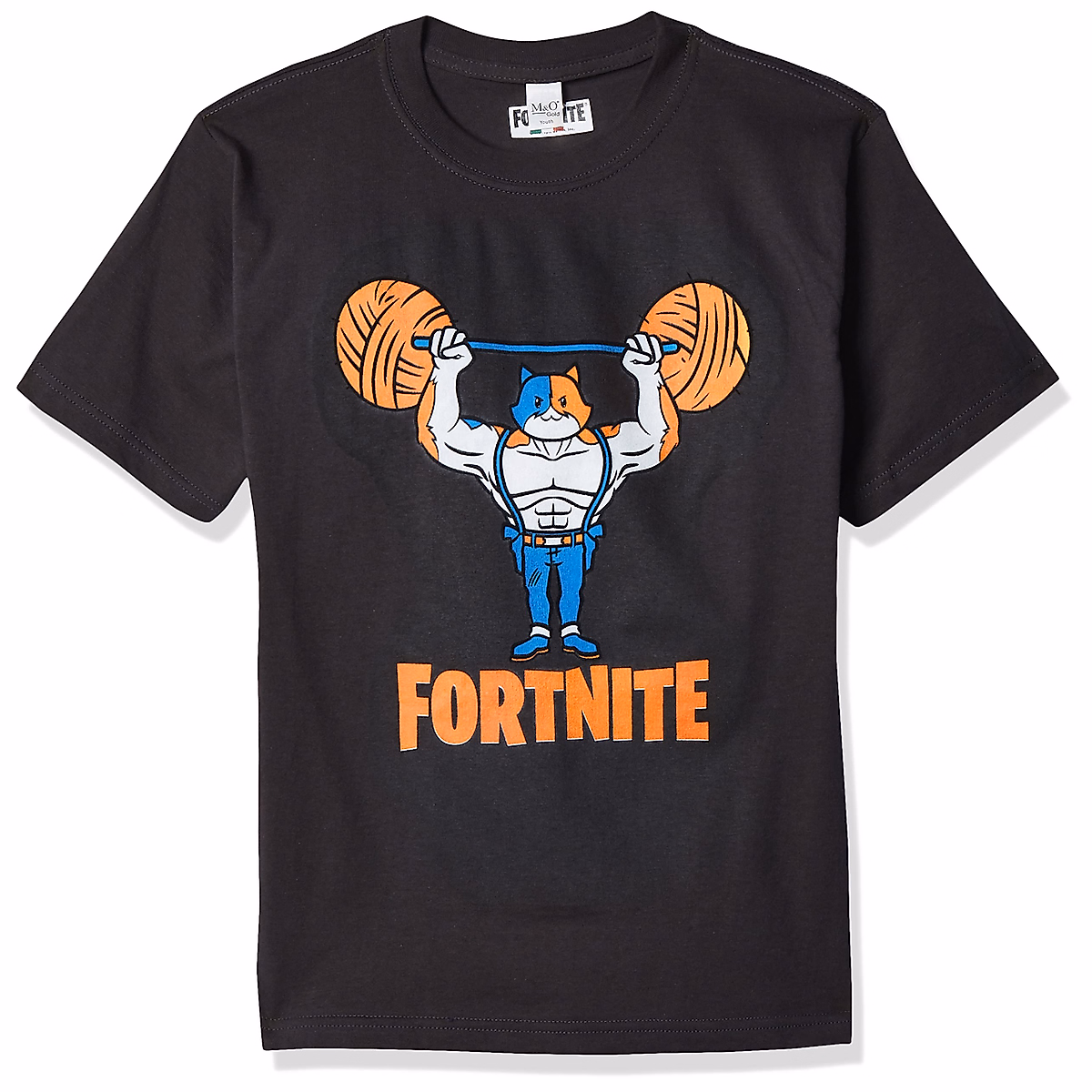 FORTNITE boys Yarn Lifter T-shirt T Shirt, Charcoal, Medium US