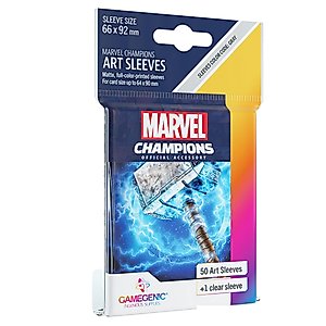 Gamegenic Marvel Champions The Card Game Official Captain America Art Sleeves | Pack of 50 Art Sleeves and 1 Clear Sleeve | Card Game Holder | Use with TCG and LCG Games | Made by Fantasy Flight Games