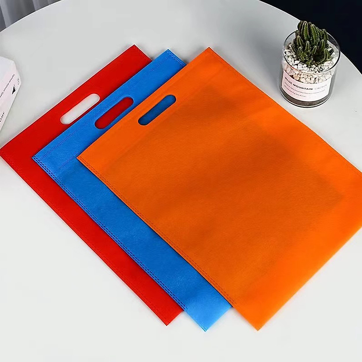 Cihomia Custom Reusable Merchandise Tote Bag Personalized Text Logo - Recyclable cloth bag Grocery 50-100PCS (9.8x11.8 inch)