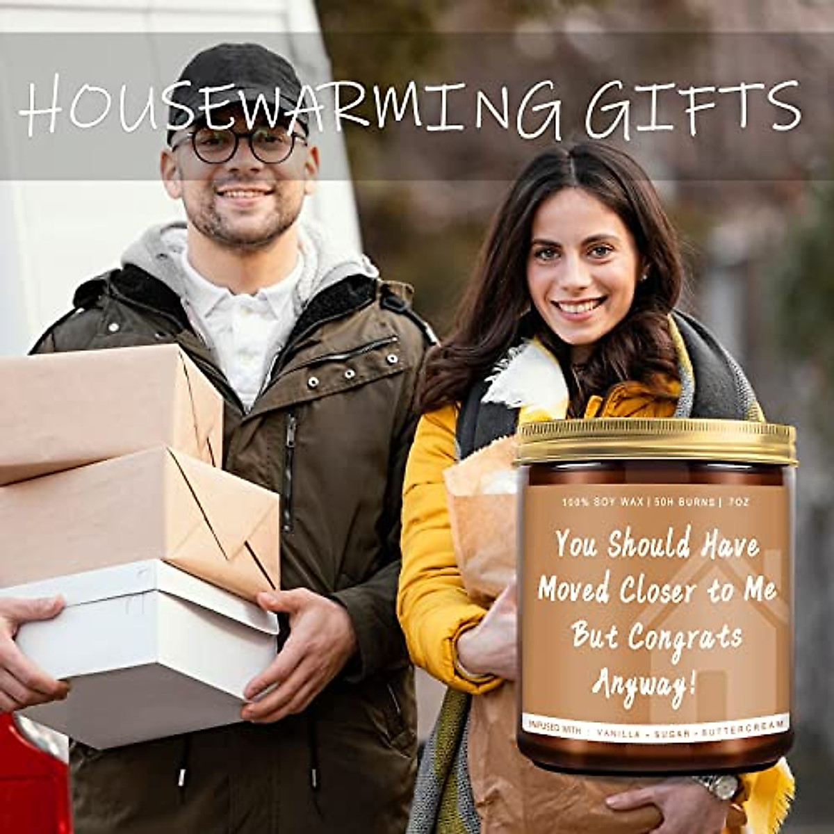 House Warming Gifts New Home, Housewarming Candle & Vintage Leather Scented Candles
