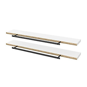 Bestar Universel 12W Set of 72W x 12D Floating Shelves in White