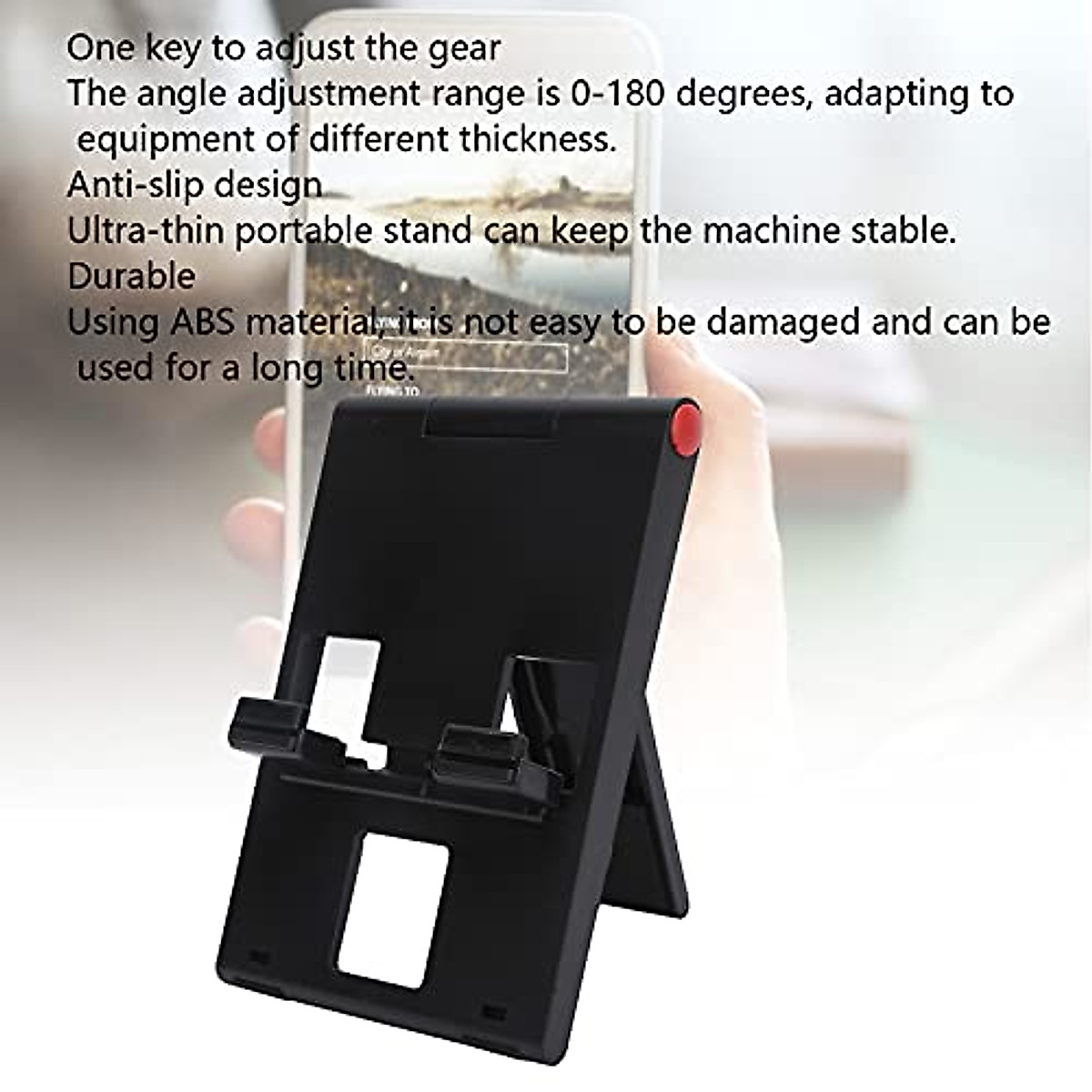 PUSOKEI Game Machine Stand for Switch, Ultra Thin Game Machine Holder, Switch Charger Base for Switch, Adjustable Stand for Game Console