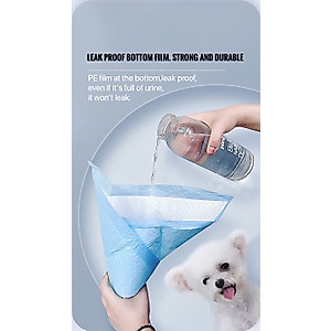 SINOPED Super-Absorbent Waterproof Dog and Puppy Pet Training Pad, Housebreaking Pet Pad, 40-Count Medium-Size, 23.6’’X23.6’’ , Blue (Large 40PCS)