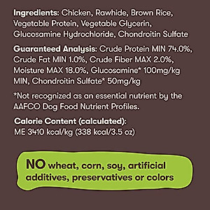 Pet 'n Shape Long Lasting Chicken Chewz - Chicken Wrapped Rawhide - All Natural Dog Treats, 2 Ring, 2.5-Inch Long (60102)