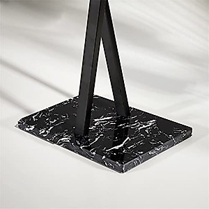 TJLSS Floor Towel Rack Stainless Steel Black Bathtub Rack Creative Bathroom Bathrobe Rack Towel Bar Bath Towel Rack