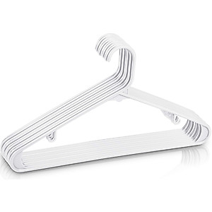Utopia Home Plastic Hangers 30 Pack - Clothes Hanger with Hooks - Durable & Space Saving Coat Hanger - Heavy Duty White Hangers for Coats, Pants, Dress, Etc.