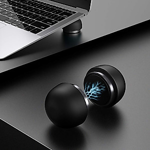 Portable Laptop Cooling Pad, nediea Ergonomic Laptop Stand Small Invisible Cooler Ball Magnetic Foot Heat for MacBook Pro/Air, Lenovo,12-17 Inches Tablet&Laptop (Black)