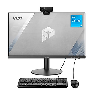 MSI PRO AP241 All-in-One Computer Desktop, 23.8" FHD IPS-Grade LED, Intel Core i3-10105, 8GB Memory, 500GB SSD, WiFi 6, BT 5.1, Black, Windows 10 Home (11M-059US)