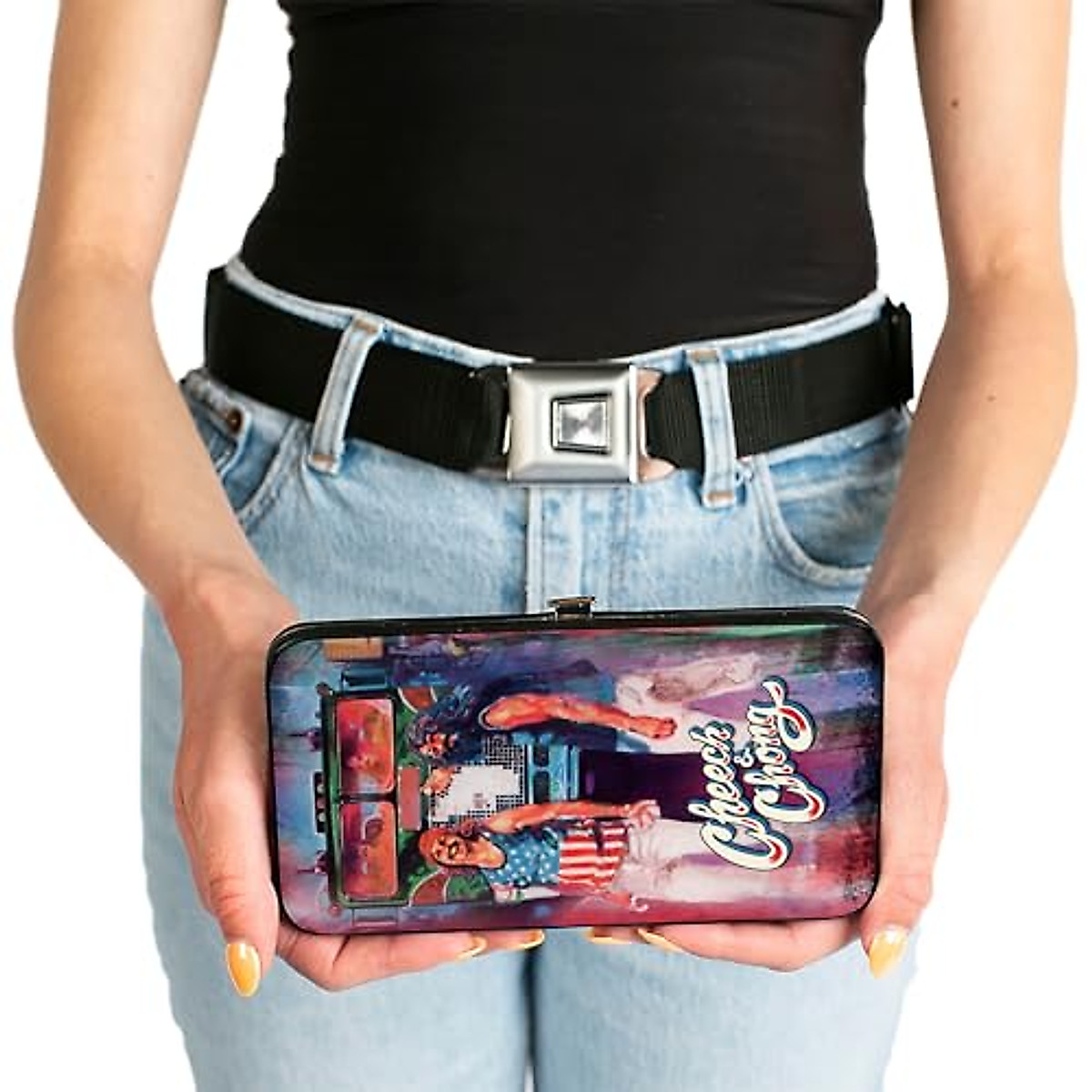 Buckle-Down Women's Hinge Wallet-Cheech & Chong, 7" x 4"