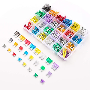 Nilight - 50019R 272pcs Standard & Mini & Low Profile Mini Blade Fuse Assortment, 2A 5A 10A 15A 20A 25A 30A 35A Replacement Fuses for Car Boat Truck SUV Automotive
