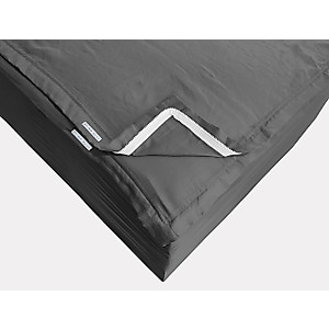 Pure Eco Easy Zipper Fitted Sheet - Includes 1 Fitted Sheet Base & 2 Zip-On Sheets - 15” Inch. Deep Pockets Zipper Sheets Full Size - 600 TC Soft Cotton Fitted Sheet - Dark Grey