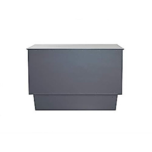 AFI Nantucket Murphy Bed Chest Queen Grey with Charging Station & Cool Soft Mattress