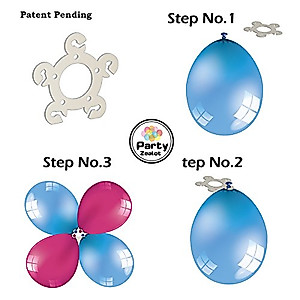 135 pcs Balloon Clips s for Balloon Arch, Balloon Column Stand and Balloon Flowers by Party Zealot