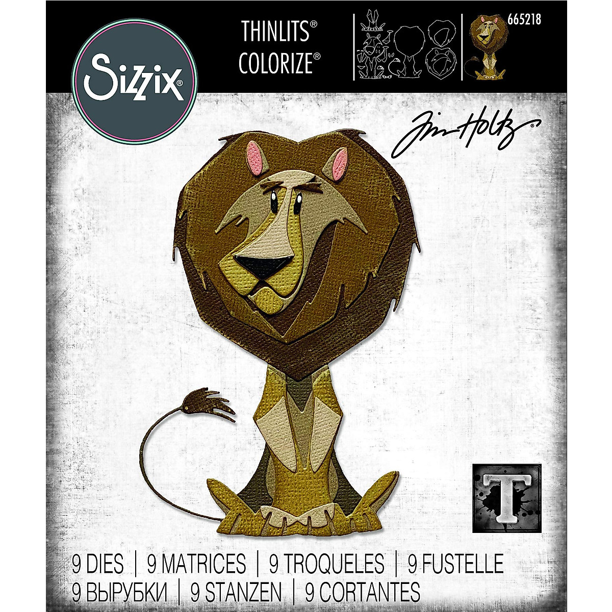 Sizzix Thinlits Die 665218 Harrison Colorize by Tim Holtz 9 Pack